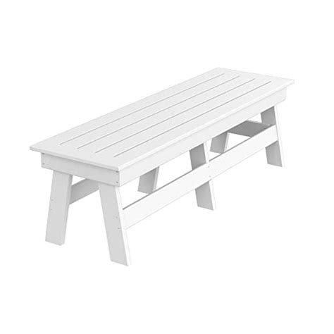 Kevinspace 59 Outdoor Bench Patio Garden Poly Backless Bench Supreme