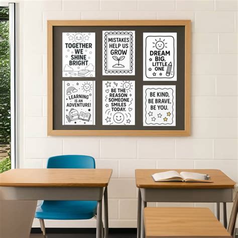 Motivational Classroom Posters Classroom Decor 10 Designs Bandwcolor