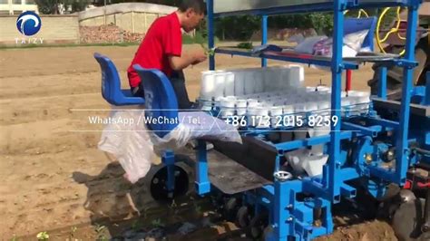 Great Performance Automatic Vegetable Transplanter Tractor Mounted