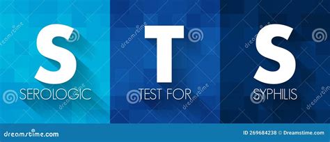 Sts Serologic Test For Syphilis Acronym Royalty Free Stock
