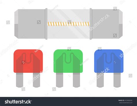 Set Fuses Vector Fuse Icon Stock Vector Royalty Free 412456555