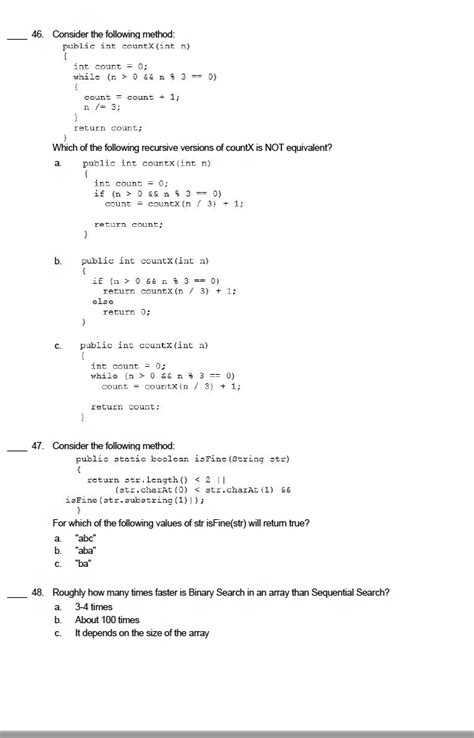solved 27 consider the following sorting method public
