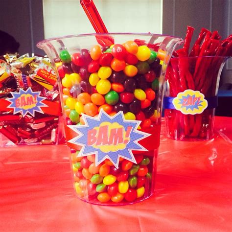 Bought These Containers For The Candy Bar And Scoops At Party City Just Added Ribbon And Found