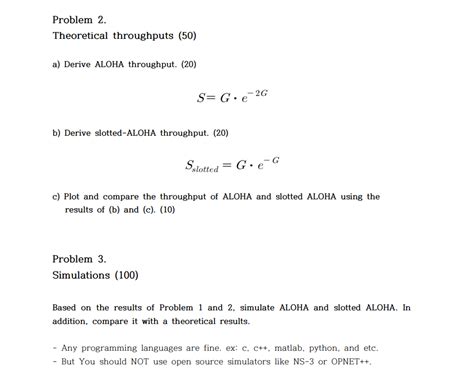 Solved Problem 1 Aloha And Slotted Aloha 50 A Explain A