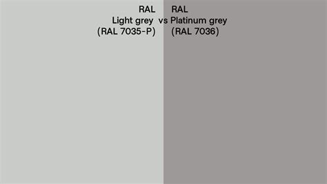 Ral Light Grey Vs Platinum Grey Side By Side Comparison