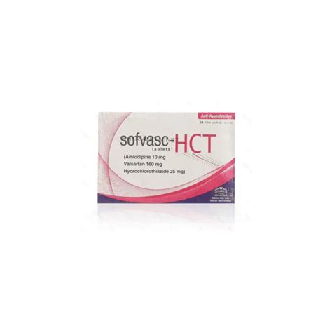 Sofvasc Hct Tablets 1016025mg 28s 1 Strip 14 Tablets Pillbox