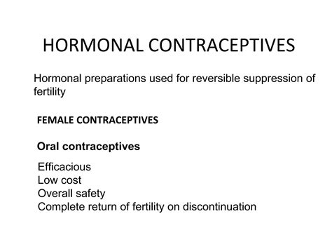 Hormonal Contraceptives Ppt