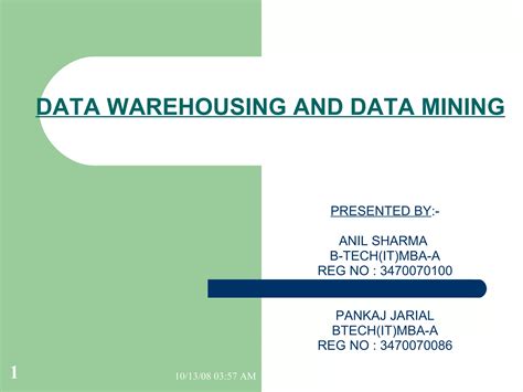 data warehousing and data mining ppt