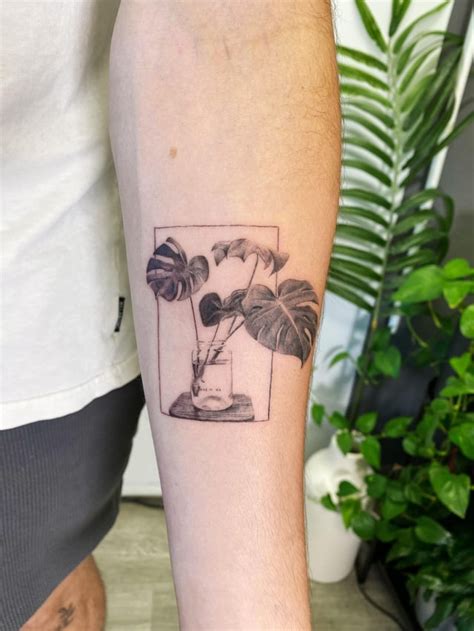 Monstera Tattoo Plant Bold Botanical Art For Tattoo Enthusiasts