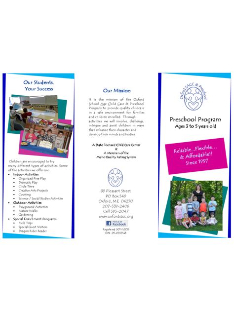 Preschool Brochure Template 6 Free Templates In Pdf Word Excel Download