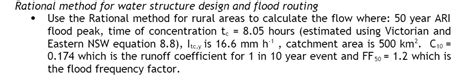 [solved] Rational Method For Water Structure Design And Flood Routing Use Course Hero