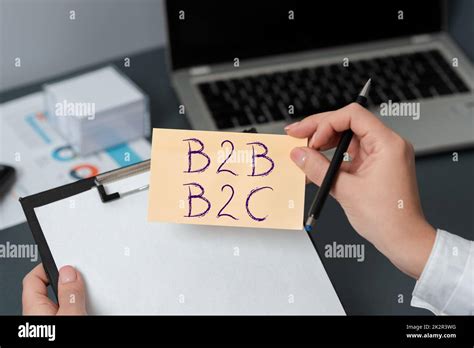 Sign Displaying B B B C Business Showcase Two Types For Sending Emails To Other Showing Outlook