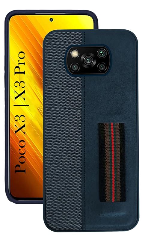 Jkobi Back Cover Case For Poco X3 Poco X3 Pro Professional PU Leather Strip Chain Holder