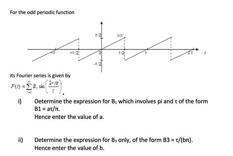 Solved For The Odd Periodic Function 52 12 Its Fourier