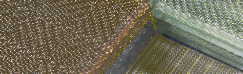 Safety Wire Glass Partitions Decorative Metal Textile