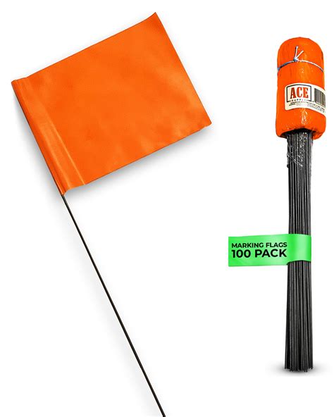 Buy Fluorescent Orange Marking S Yard S 4x5 Inch Marker S 15 Inch Wire 100 Pack Perfect