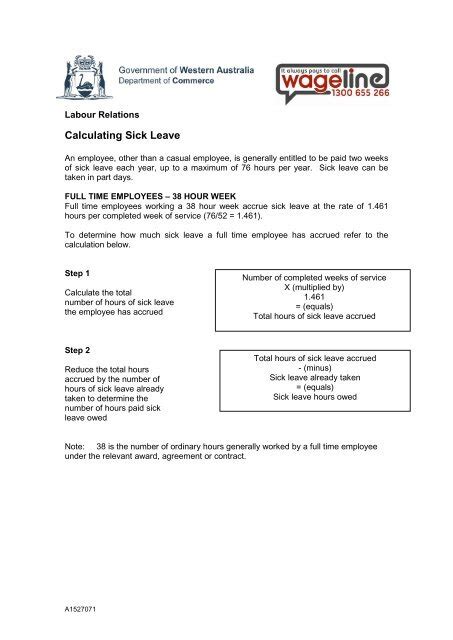 Sick Leave Days Calculator