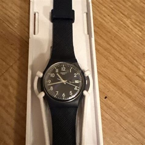 Swatch Watch Navy Blue Date Indicator Navy Swiss Watchcharts Marketplace