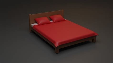 Low Poly Bed 3d Model Cgtrader