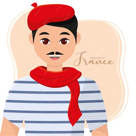 Premium Vector Isolated Male French Character With Traditional Clothes France Concept Vector