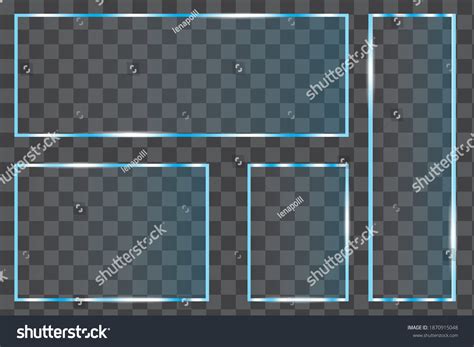 Rectangles Plexiglass Realistic Style On Blank Stock Vector Royalty Free 1870915048 Shutterstock