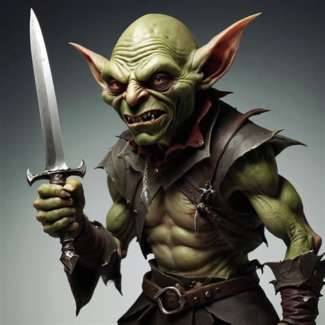 Evil Goblin Holding Dagger Stable Diffusion Online