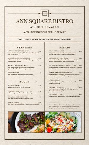 Example Hotel Menu Design Template By MustHaveMenus