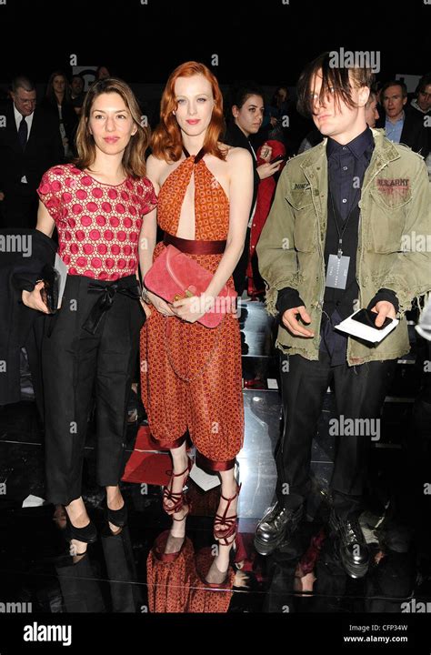 Sofia Coppola Karen Elson And Michael Pitt Mercedes Benz Img New York Fashion Week Fall 2011
