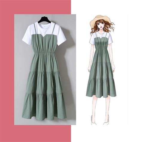 Jual Dress Korean Style Midi Dres Korea Lisa Shopee Indonesia