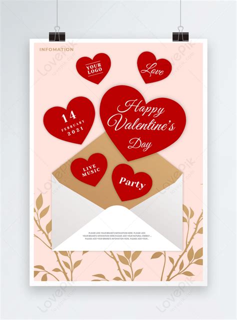 Template Poster Amplop Elemen Cinta Hari Kasih Sayang Untuk Diunduh Gratis Lovepik