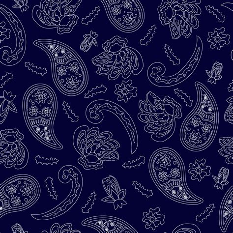 Blue Bandana Pattern Vector