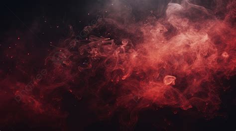 Aesthetic Fusion Vibrant Red Smoke And Flak In Smoggy Light Particles