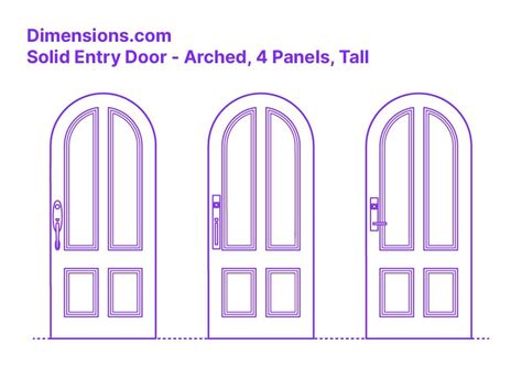 Solid Arched Entry Door With 4 Panels Elegant And Timeless Design