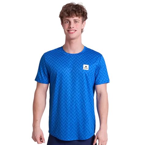 Red Dot Running Company Saysky Zig Zag Combat T Shirt Blue Zig