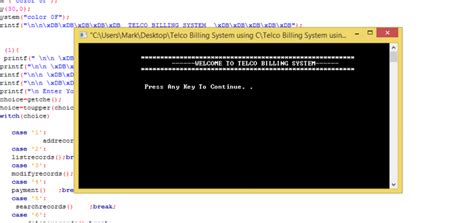 Telco Billing System Using C With Source Code Sourcecodester