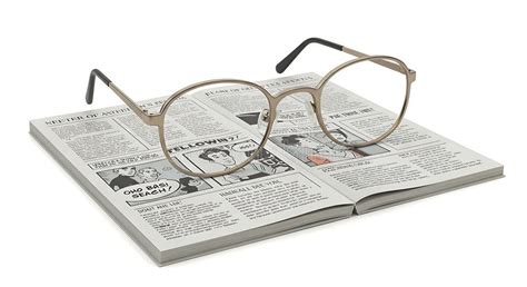 Reading Glasses Resting On Open Newspaper With Comic Strip Art Stock Illustration Illustration