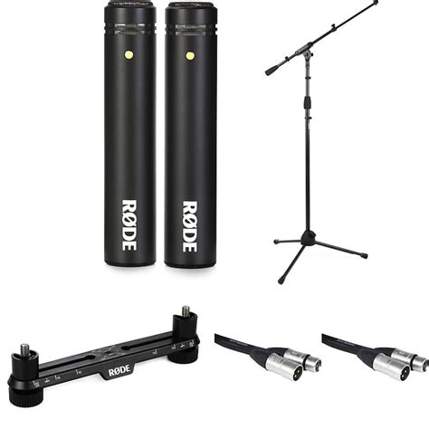 Rode M5 Matched Pair Bundle With Stereo Bar Stand And Cables Reverb