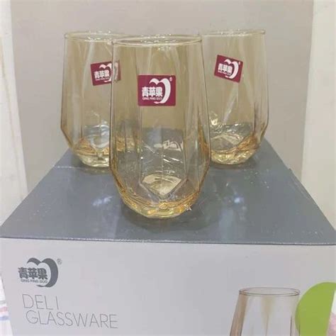 Yellow Deli Glassware 310 Ml Glass Set 3 Pcs Size 27 Cm At Rs 350