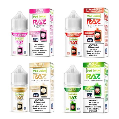 Pod Juice Raz Disposable Collab Nic Salt E Juice 30ml Eleaf Official