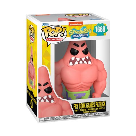 Boneco Funko Pop Bob Esponja 25 Anos Patrick Jogos Do Mestre Cuca