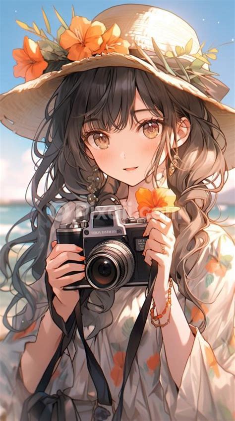 216 Anime Girl Holding A Camera Wallpaper Free Download On Picturelk