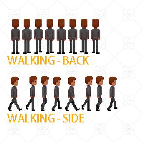 Male Character Pixel Asset Pack By Pop Shop Packs