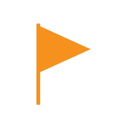 Premium Vector Orange Flag Mark Vector Icon