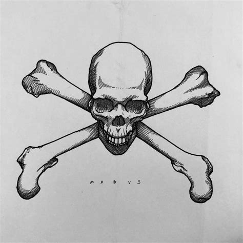 Skull And Bones Cross Hatching By Max Reynders Mxdvs