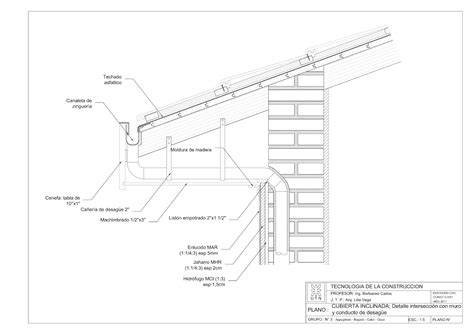 Detalles Constructivos Cad Detalles Cubierta Inclinada Y Plana