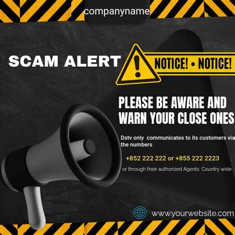 Plantilla De Scam Alert Template Design Postermywall