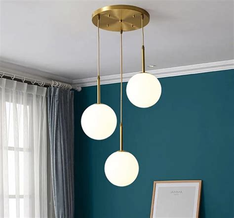 Mylİghts Rustİk Sarkit Avİze ÜÇlÜ Avİze Bronz Askili Spor Teklİ Avİze Opal Camlı Eskitme Kaplama