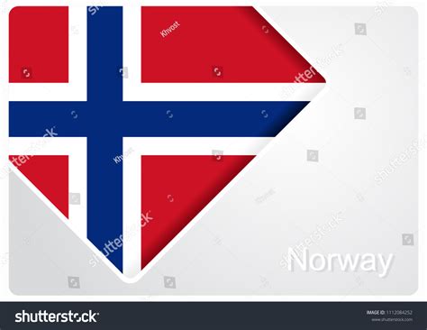 Norwegian Flag Design Background Layout Vector Stock Vector Royalty