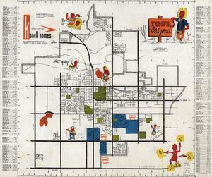 Tempe Arizona Map With Sparky Asu Library