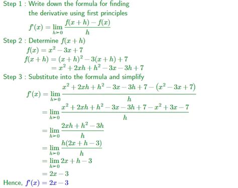 Differentiation From First Principles Formula Derivation